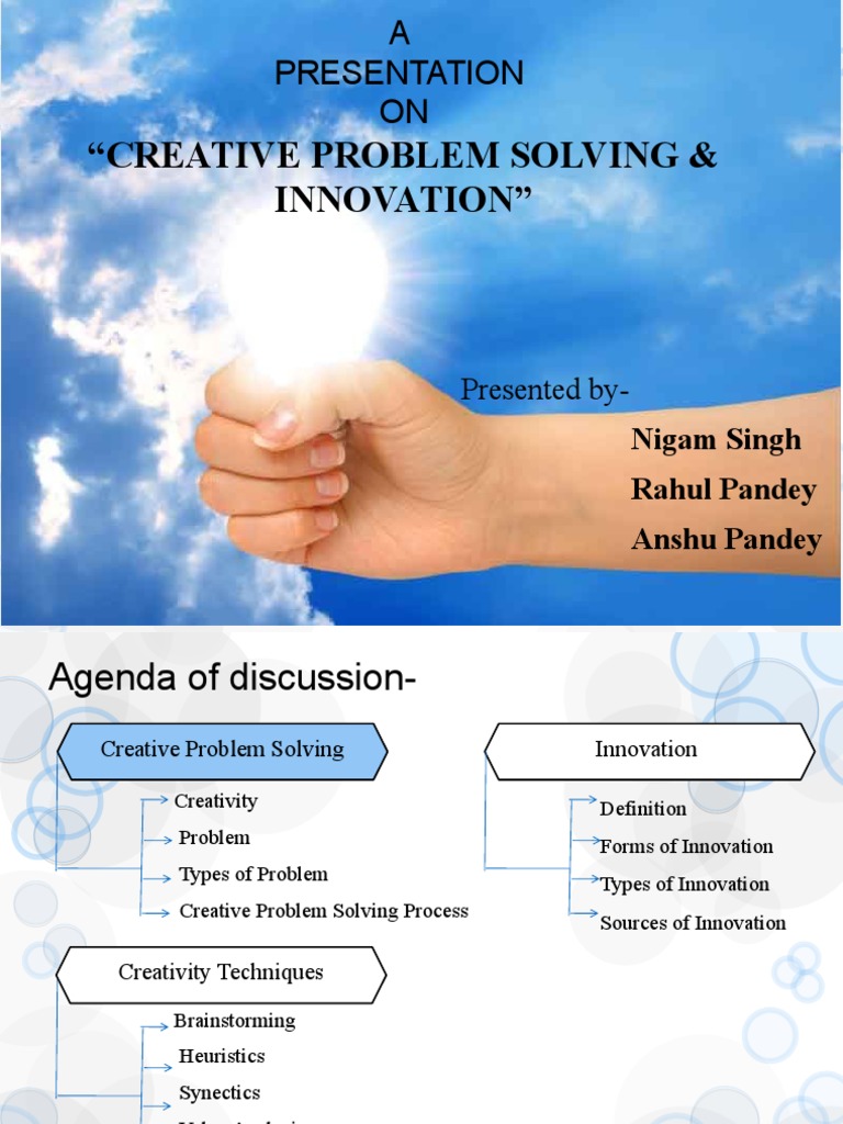 "Creative Problem Solving & Innovation": Presented By-Nigam Singh | PDF ...