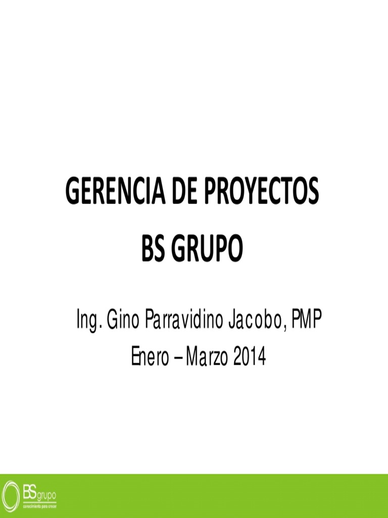 Gerencia De Proyectos Pmi 5ta Edicion Gpj V2 0 Pdf Gestión De