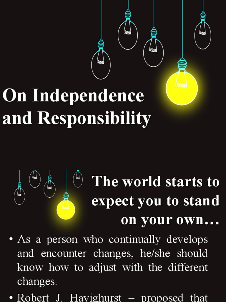 On Independence and Responsibility | PDF | Adolescence | Developmental ...