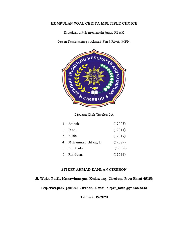 KUMPULAN SOAL CERITA MULTIPLE CHOICE Kel. 2 | PDF
