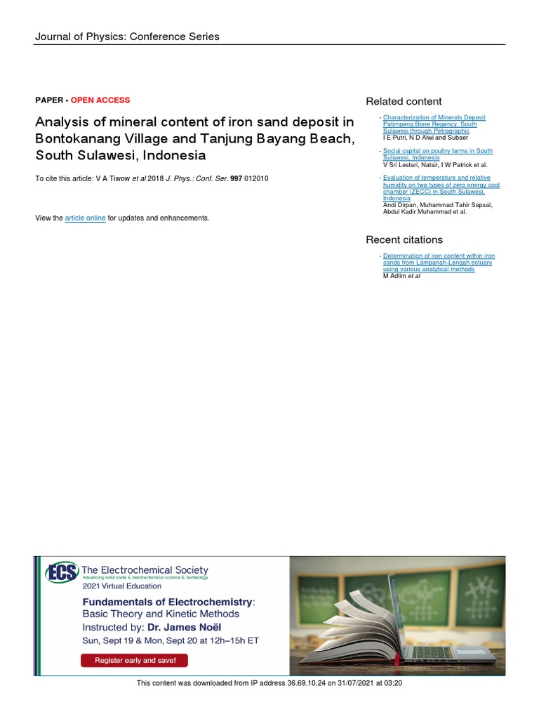 Analysis of the Mineral Composition and Crystalline Structure of Iron ...