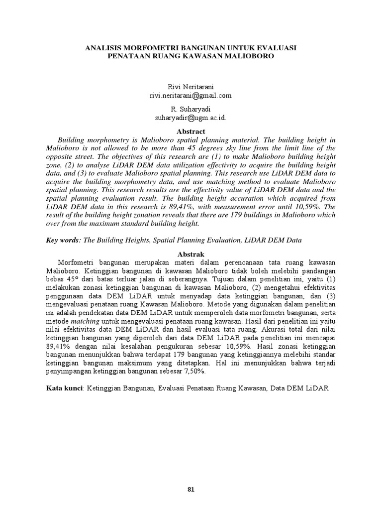 ID Analisis Morfometri Bangunan Untuk Evalu | PDF