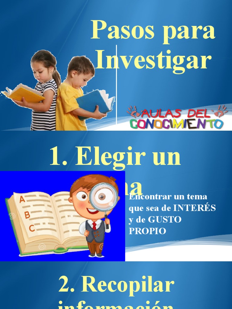Pasos para investigar en primaria | PDF | Ciencias sociales ...