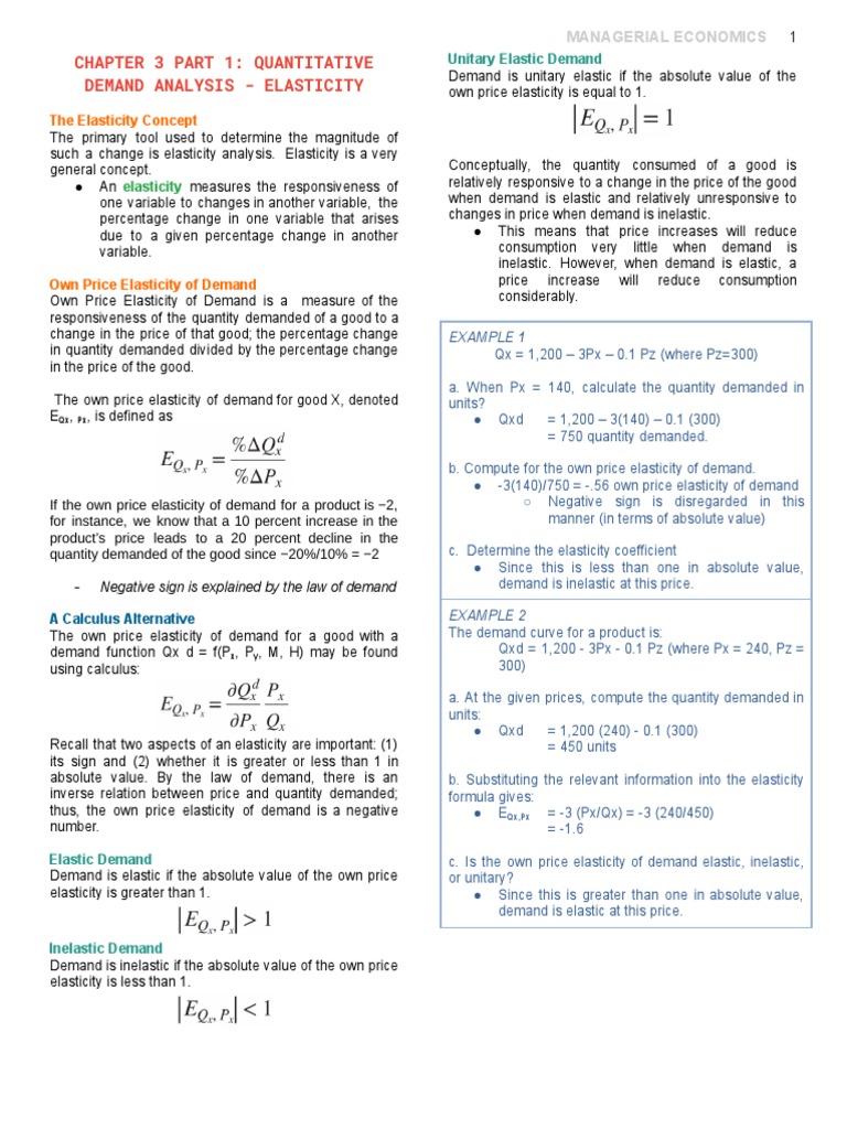 Elasticity Of Demand Formula Calculus
