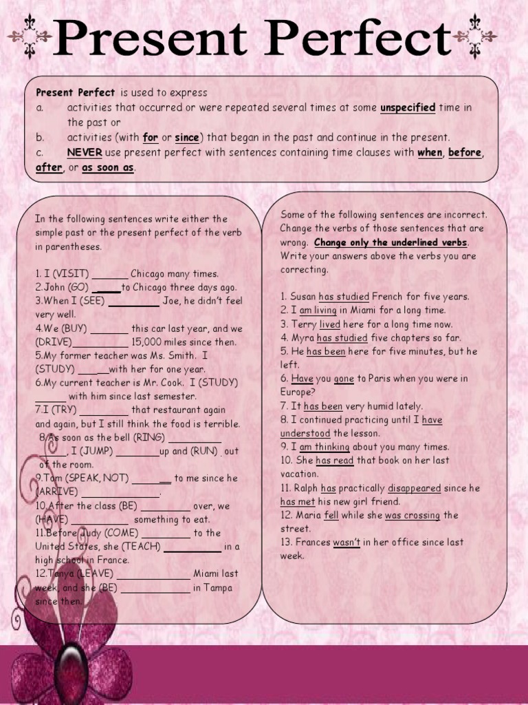 2 Present-Perfect | PDF | Language Mechanics | Linguistic Morphology
