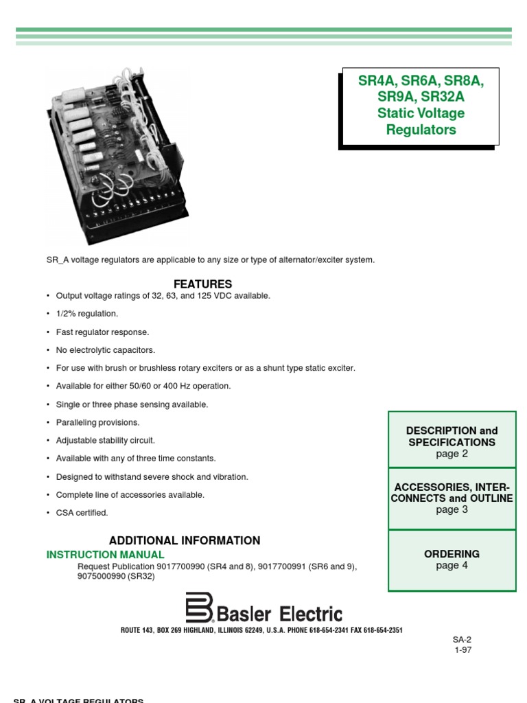 AAVR SR6AAVR, SR8AAVR Static Voltage Regulators Com | PDF