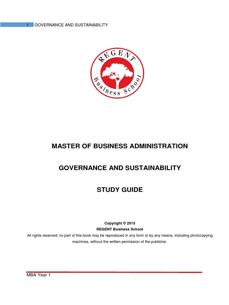 Governance and Sustainability | PDF | Corporate Governance | Policy