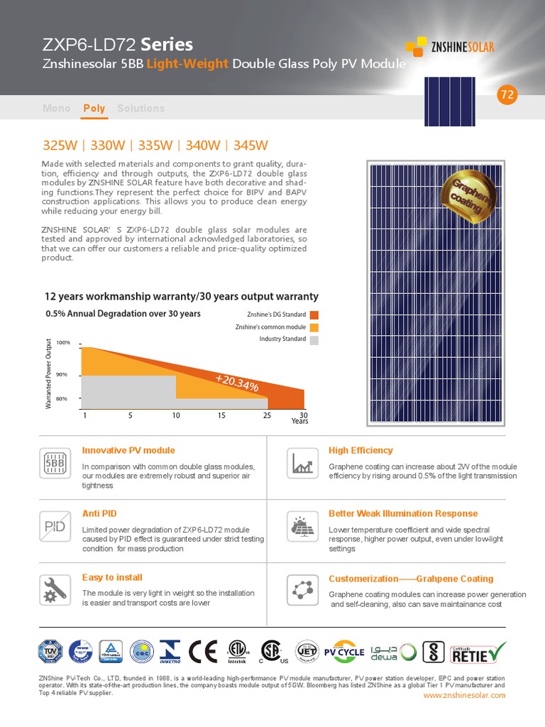 Ficha Tecnica Panel Solar | PDF | Photovoltaics | Solar Panel