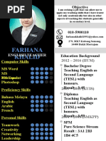 Resume For SPM Leavers | PDF | Cognition | Communication