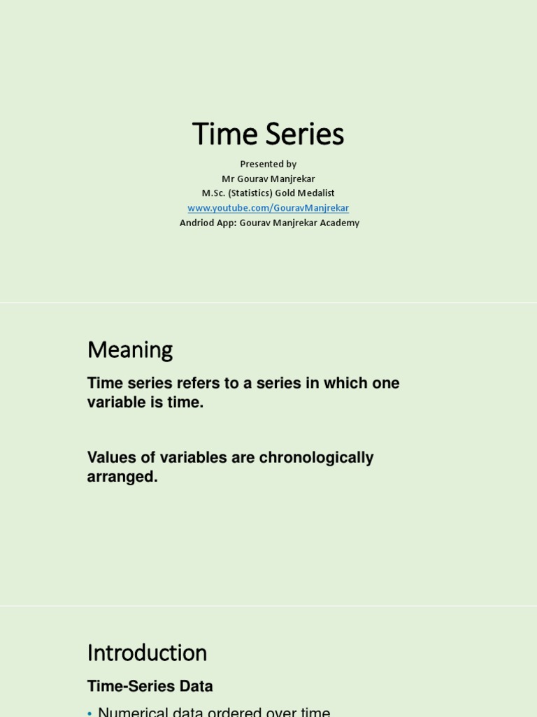 Time Series Introduction | PDF | Time Series | Least Squares