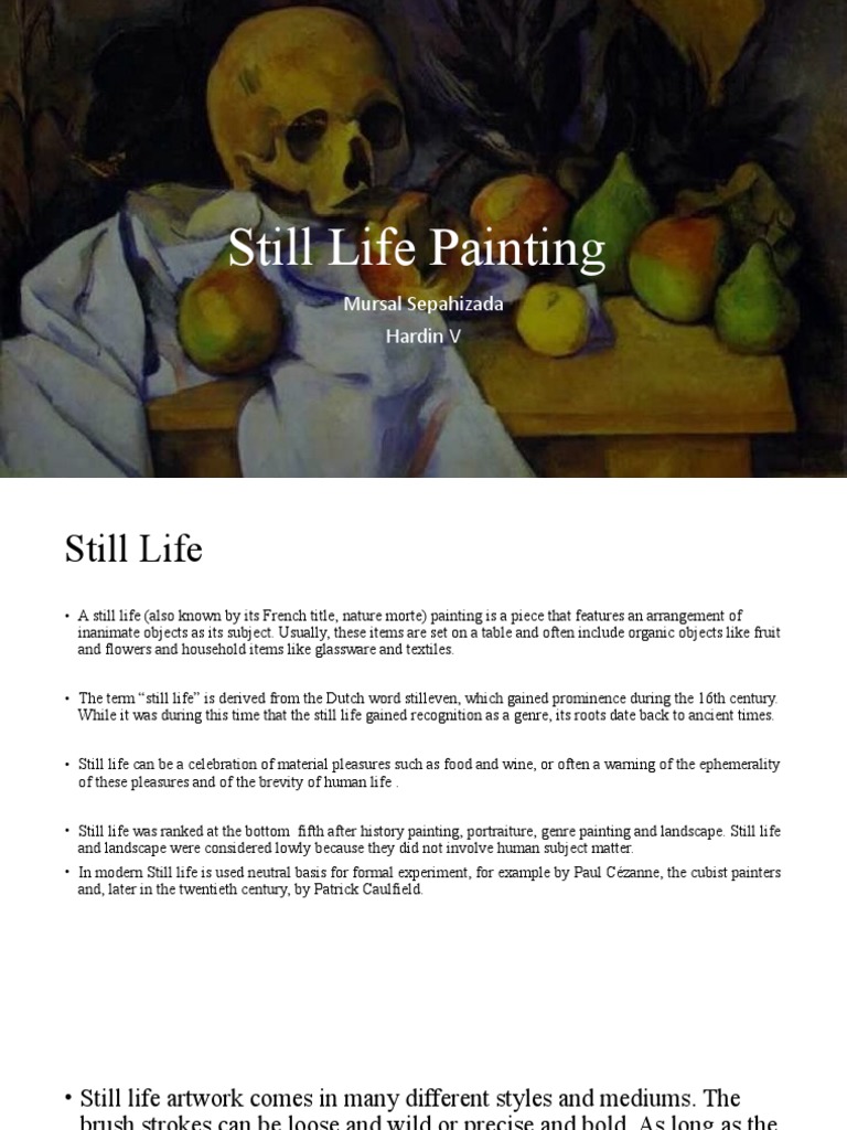 Still Life Paintings | PDF | Still Life | Visual Arts
