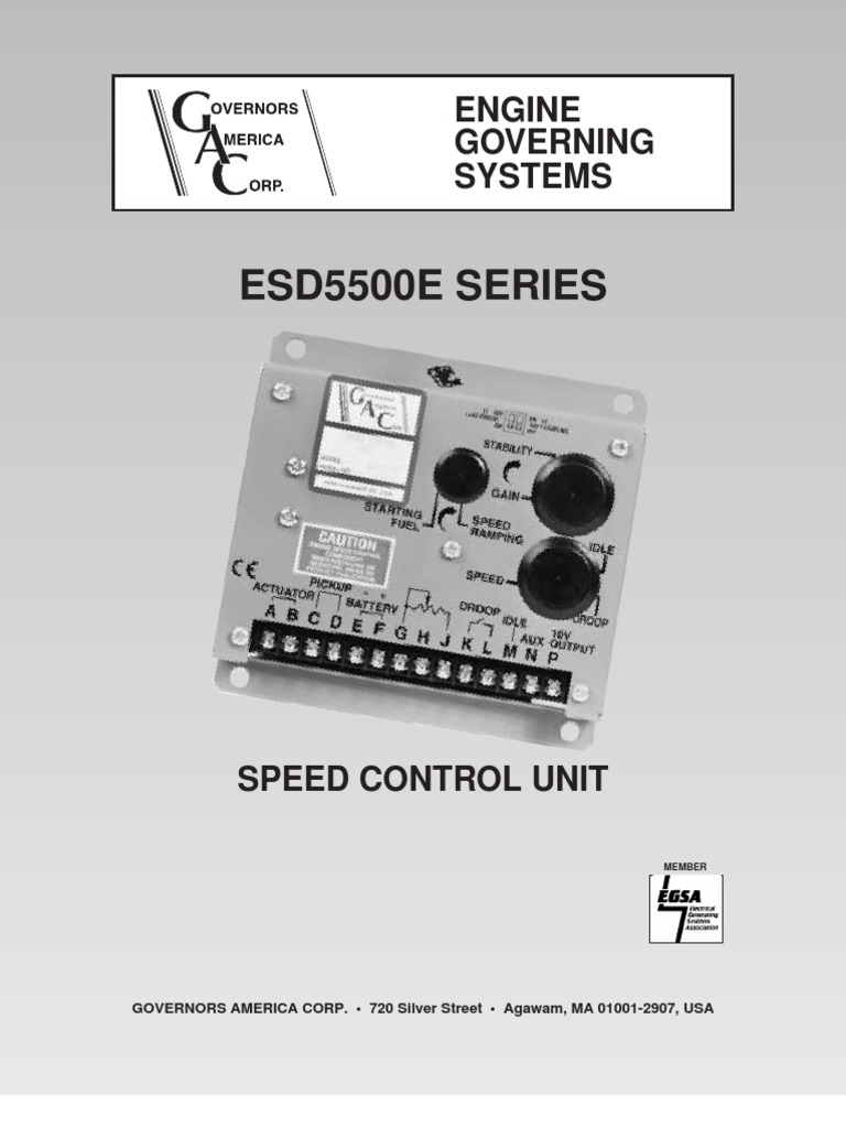 ESD5500E Speed Control Unit Manual | PDF | Amplifier | Control Theory