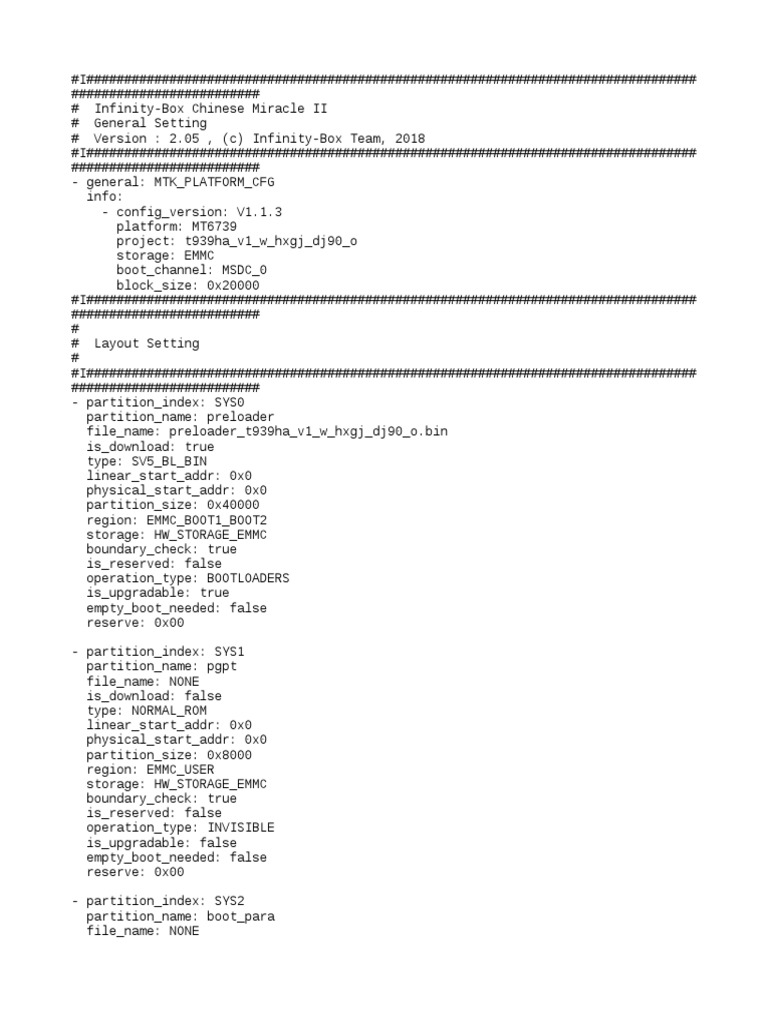 MT6739 Android Scatter | PDF | Embedded Linux Distributions | Android (Operating System)