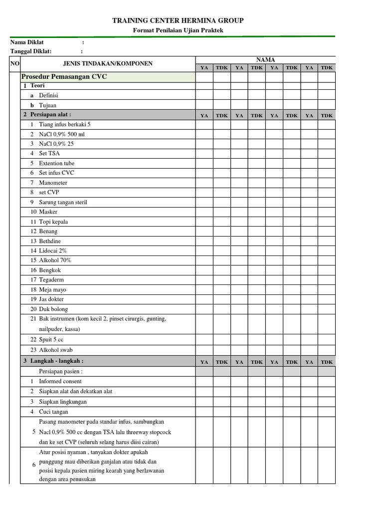 Pemasangan CVC (2020) | PDF