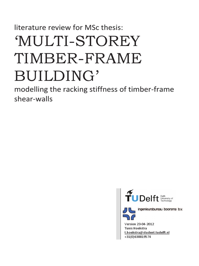 Multi Storey Timber Frame Building | PDF | Buckling | Framing ...