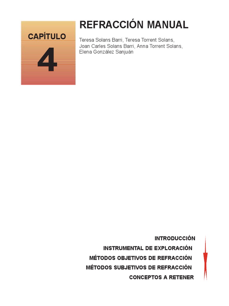 Cap 04 Refraccion Manual | PDF | Ojo humano | Ligero