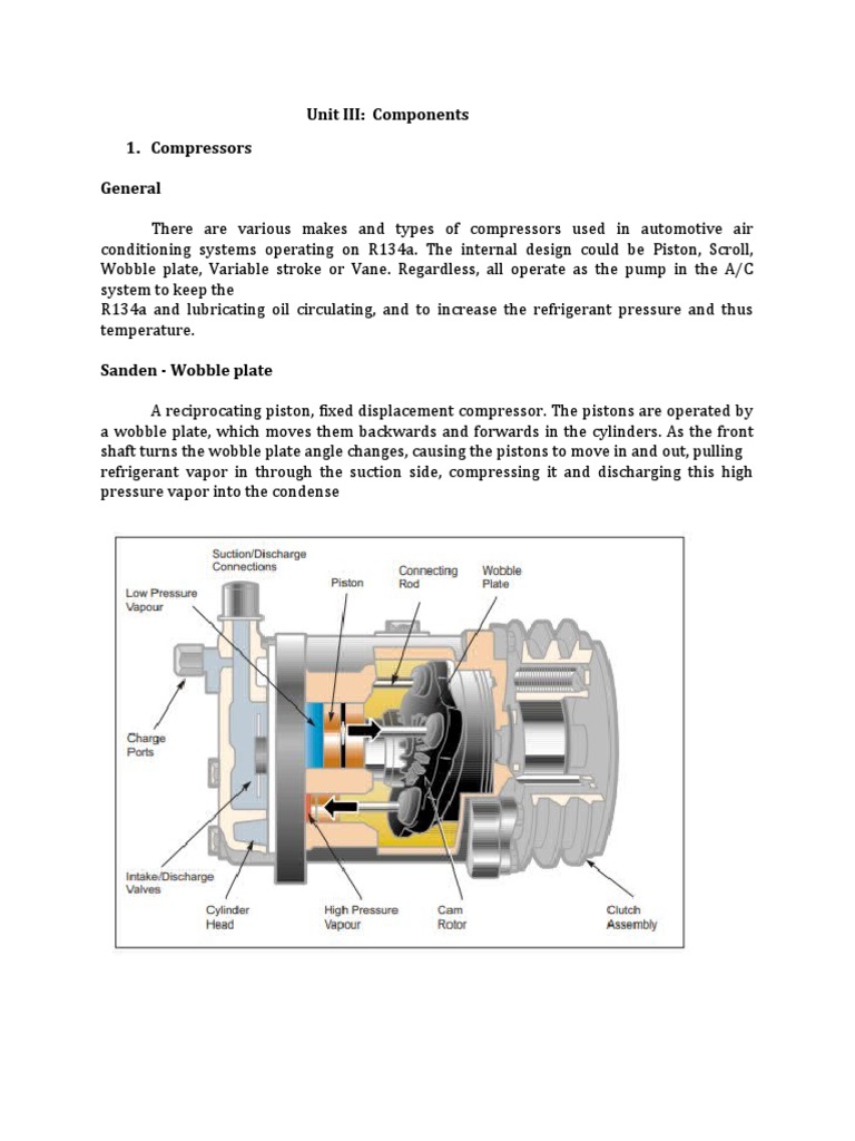 Unit III: Components 1. Compressors General | PDF | Physical Quantities ...