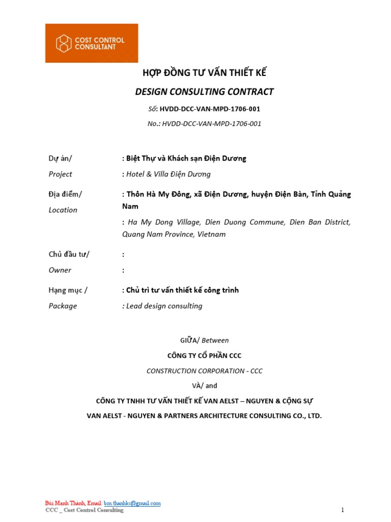 HVDD - Contract LDC (Eng-Viet) VN | PDF