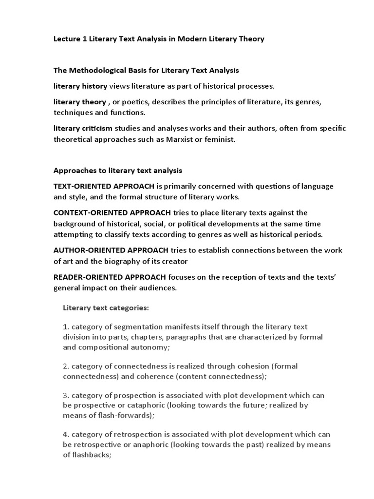 Literary Text Analysis | PDF | Poetry | Narration