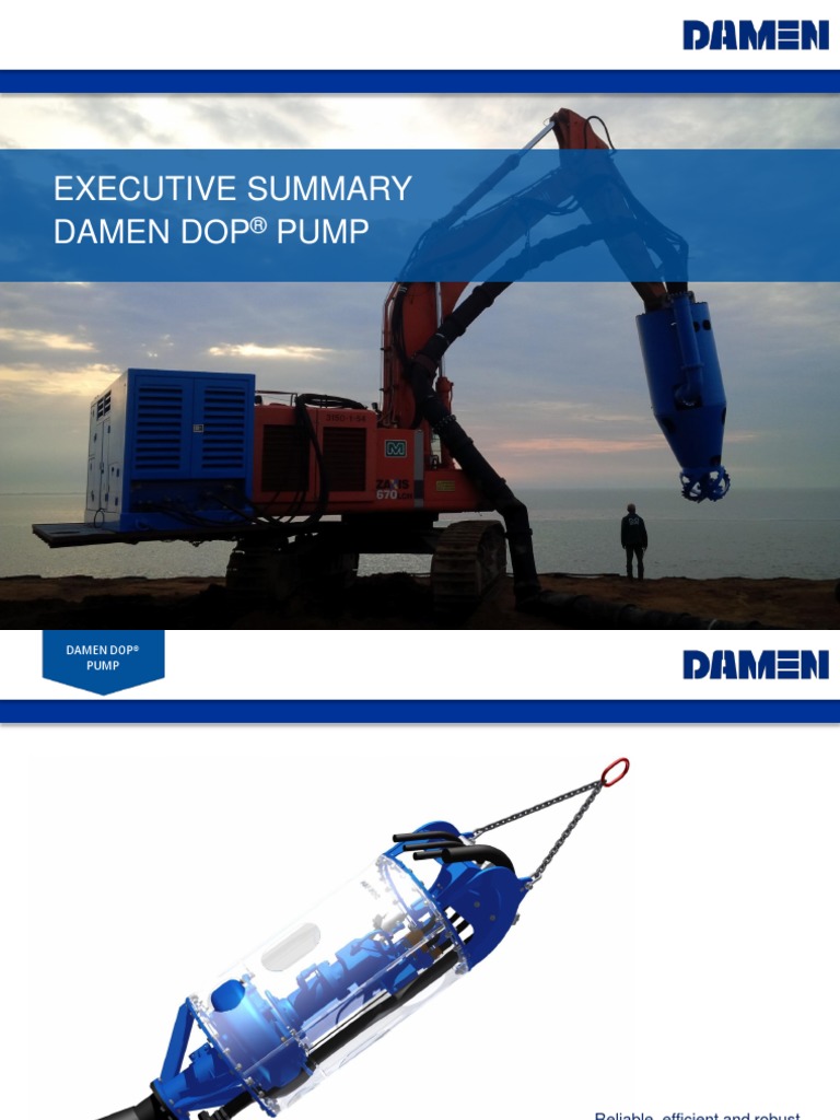 Executive Summary DOP Submrsible Dredge Pump | PDF | Dredging | Pump