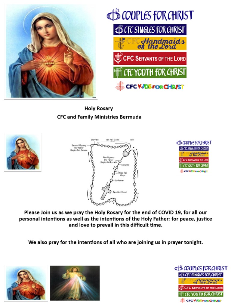 Fraternal HH Rosary - Glorious Mysteries Final | PDF | Mary, Mother Of ...