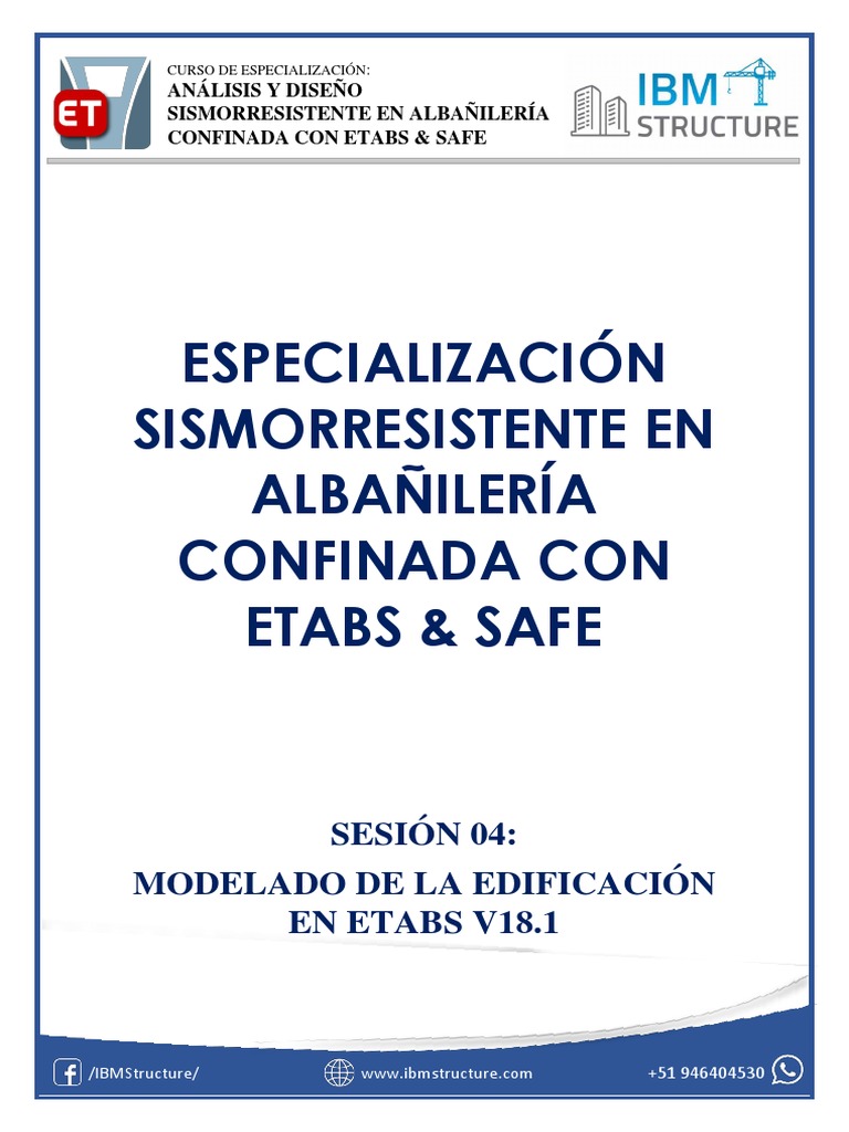 Sesión 04-Modelado de La Edificación en Etabs V18.1 | PDF | Fundación ...