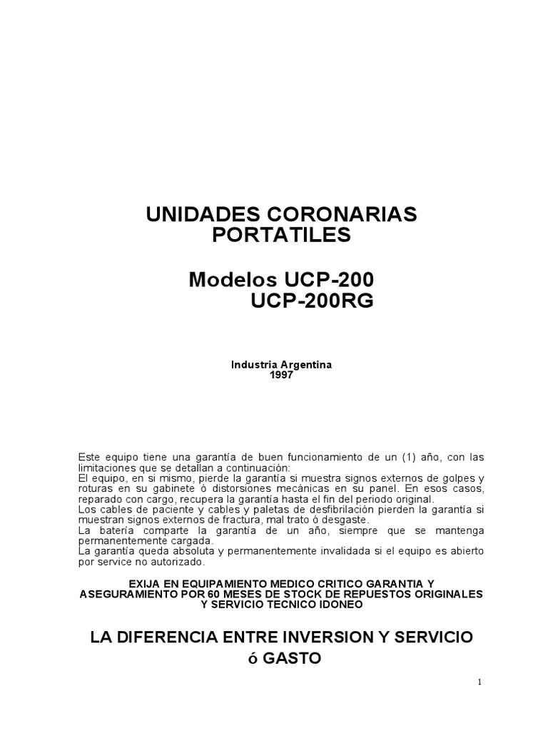 Dyne UCP-200, Manual de Usuario | PDF | Electrocardiografia | Ingenieria Eléctrica