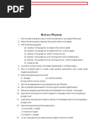 Physics Worksheet 2 - Class IX Motion | PDF | Acceleration | Velocity
