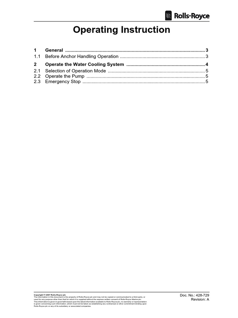 02 - Operation Instructions - Stern Roller | PDF | Bearing (Mechanical ...