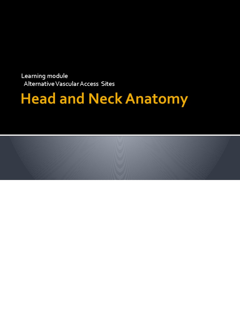 Alternative Vascular Access in Head & Neck | PDF | Computers