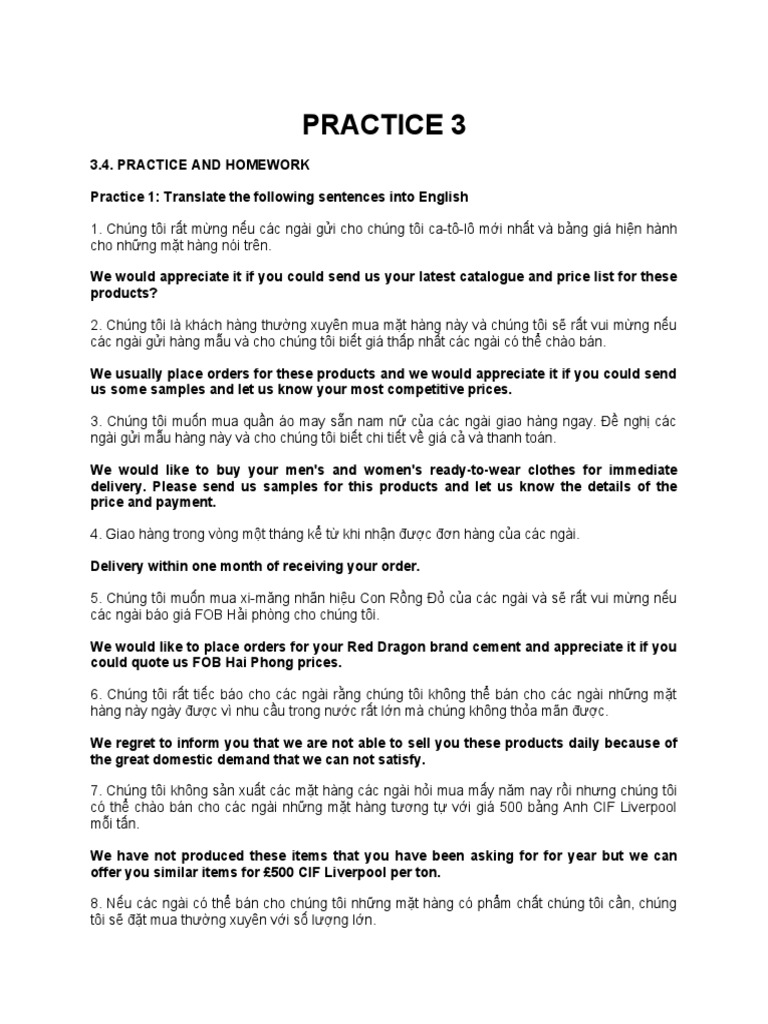 PRACTICE 3 - Making Enquiry | PDF