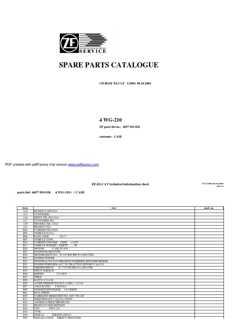 4WG-210 Case 821C PL 4657 054 026 | PDF