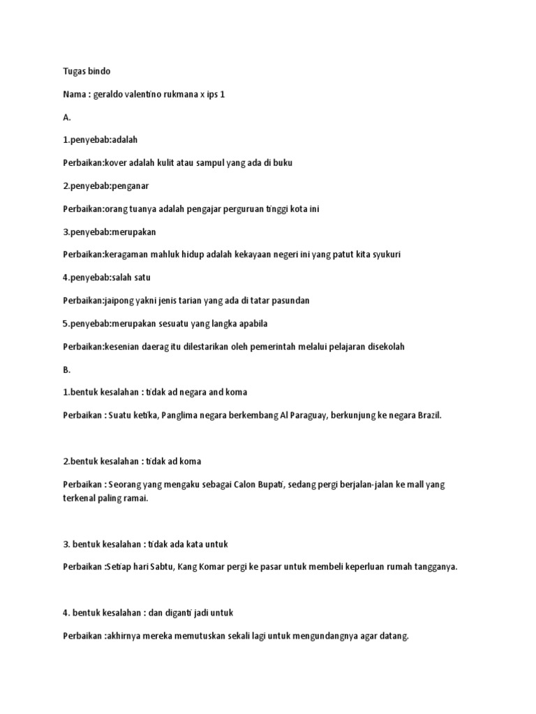 Tugas Bindo | PDF | Kajian Bahasa Asing