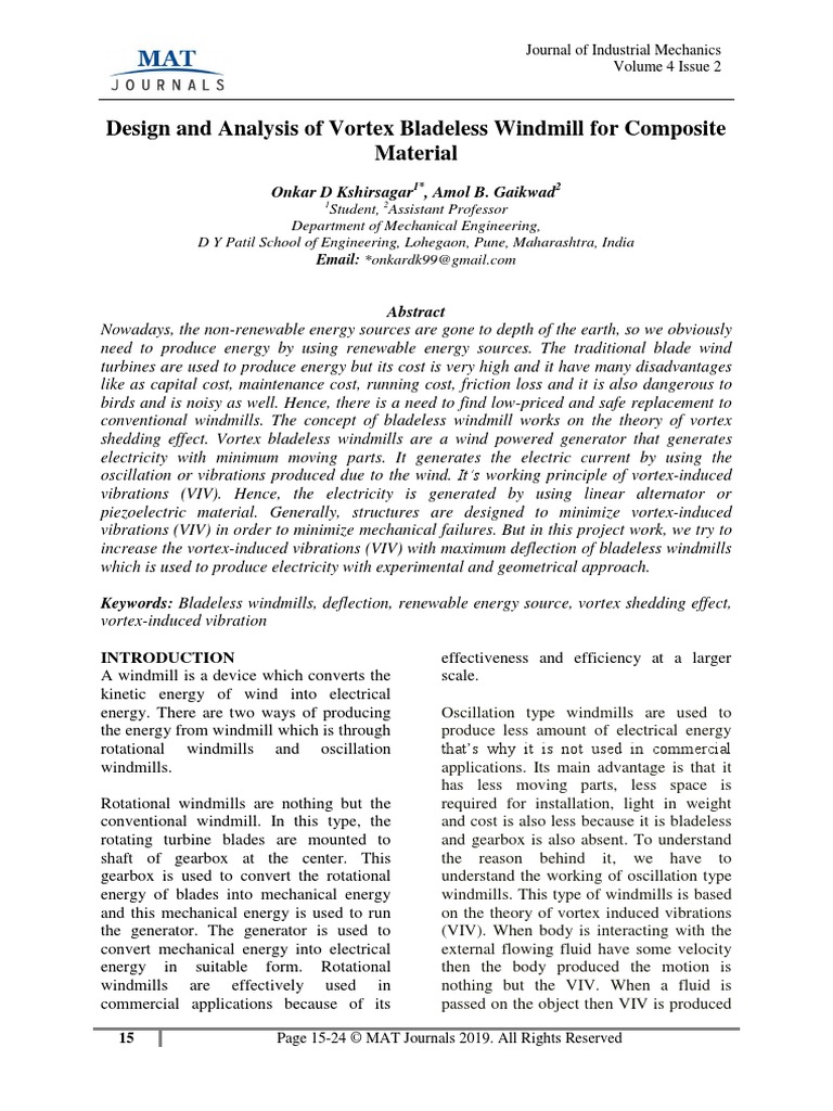 (15 24) Vortex Bladeless Format | PDF