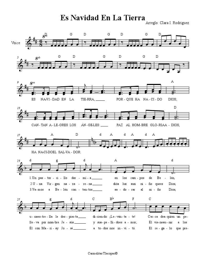 Es Navidad en La Tierra | PDF | Composiciones Musicales | Notación musical