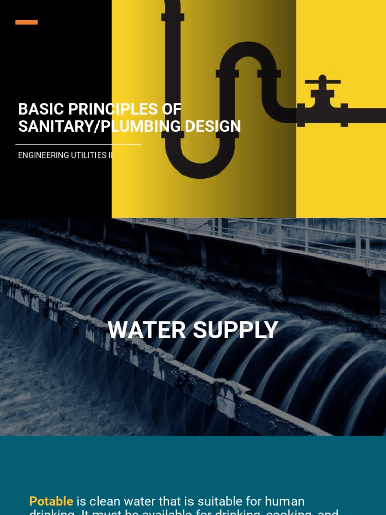 Basic Principles of Sanitary/Plumbing Design: Engineering Utilities Ii ...