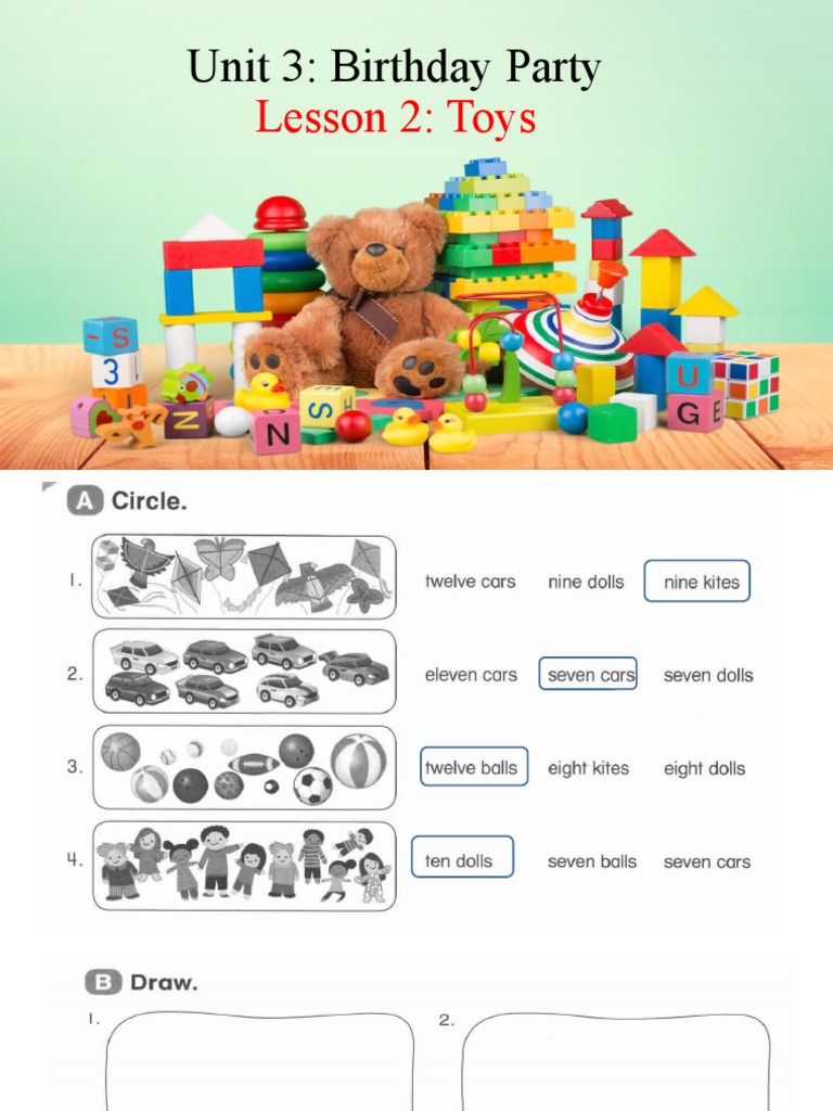 Unit 3: Birthday Party: Lesson 2: Toys | PDF
