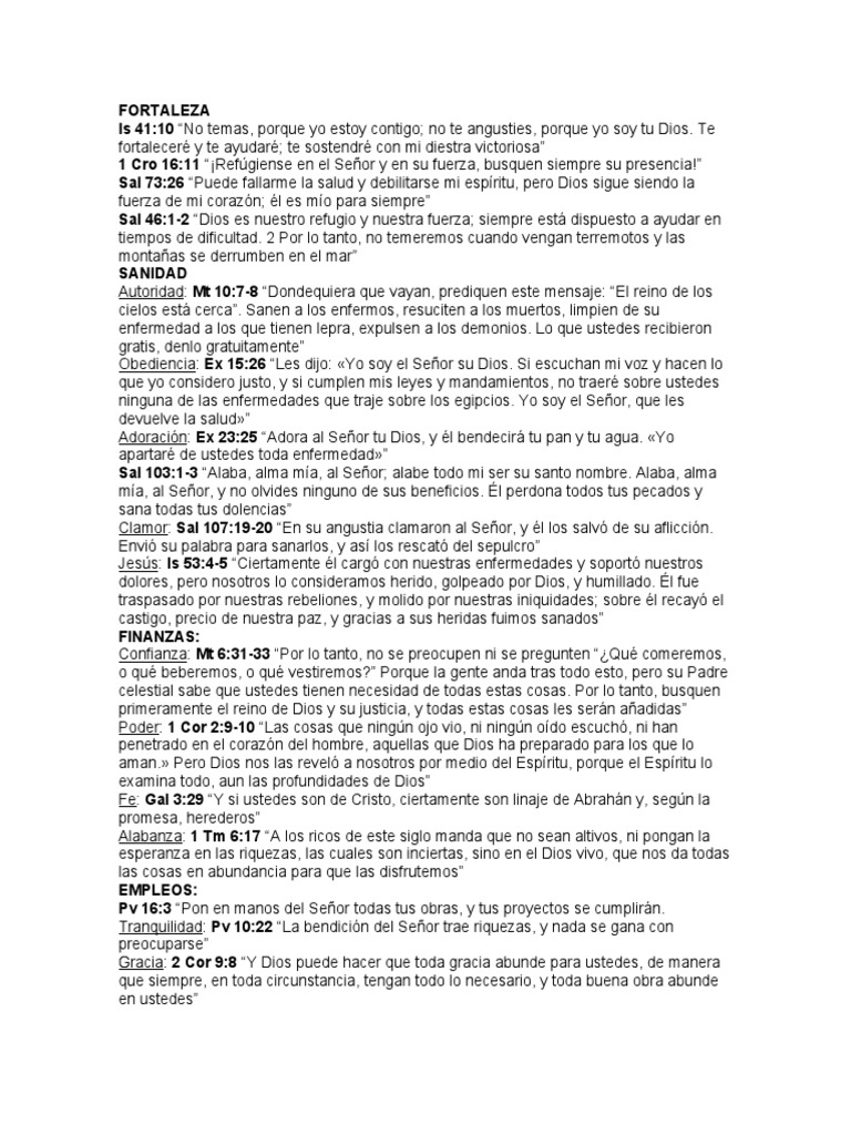 Promesas Biblicas para Orar | PDF | Creencia religiosa y doctrina | Comportamiento religioso y ...