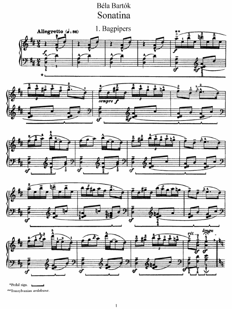 Bartok - Sonatina | PDF