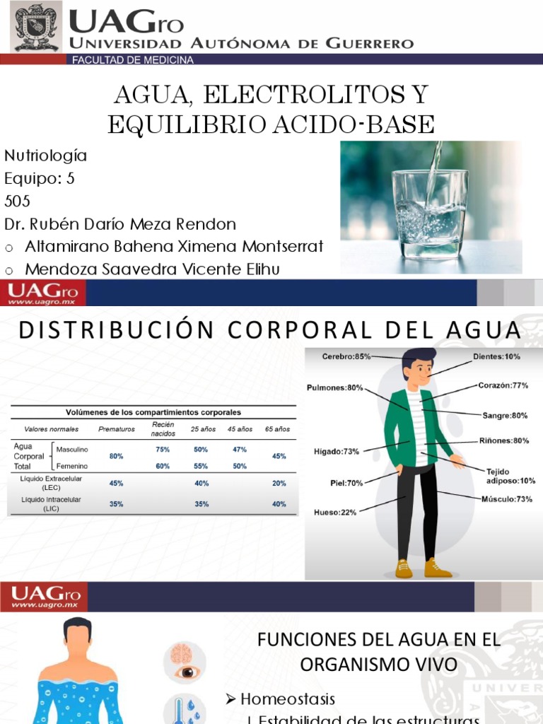 Agua, Electrolitos y Equilibrio Ácido Base | PDF | Electrólito | Ácido