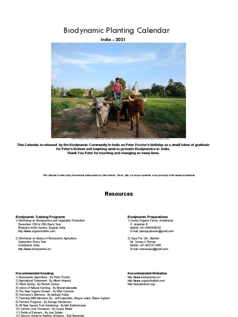 Planting Calendar India 2021 | PDF | Apsis | Astronomy