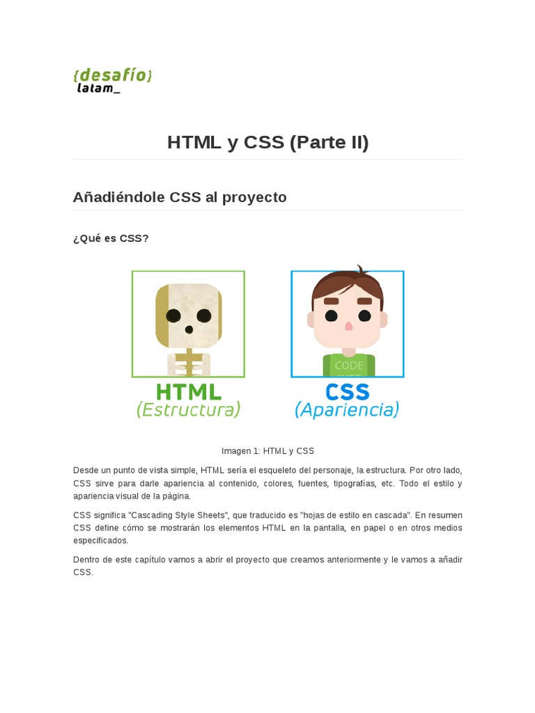 Lectura - HTML y CSS (Parte II) | PDF | HTML | Desarrollo de software Lectura - HTML y CSS (Parte II) | PDF | HTML | Desarrollo de software