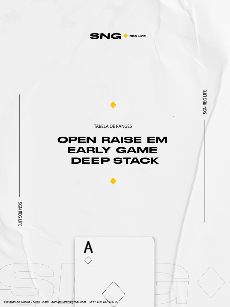 Ranges de Open Raise em Early Game Deep Stack | PDF
