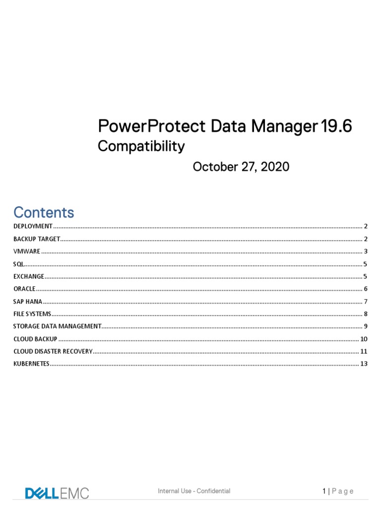 Powerprotect Data Manager Pdf Microsoft Sql Server Linux