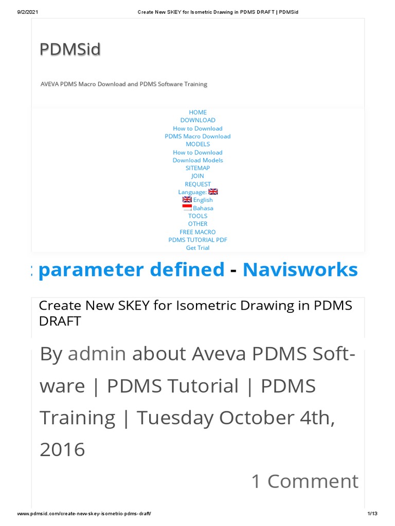 Create New SKEY For Isometric Drawing in PDMS DRAFT - PDMSid | PDF | Computing | Computer ...