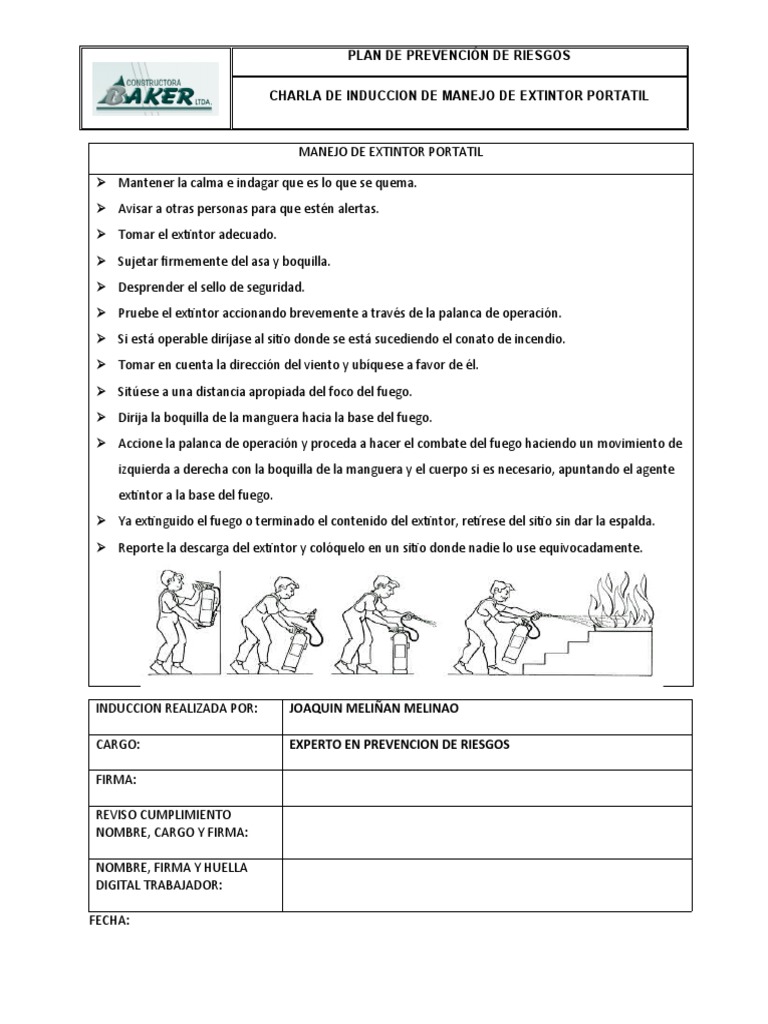 Charla Induccion Manejo Extintor | PDF