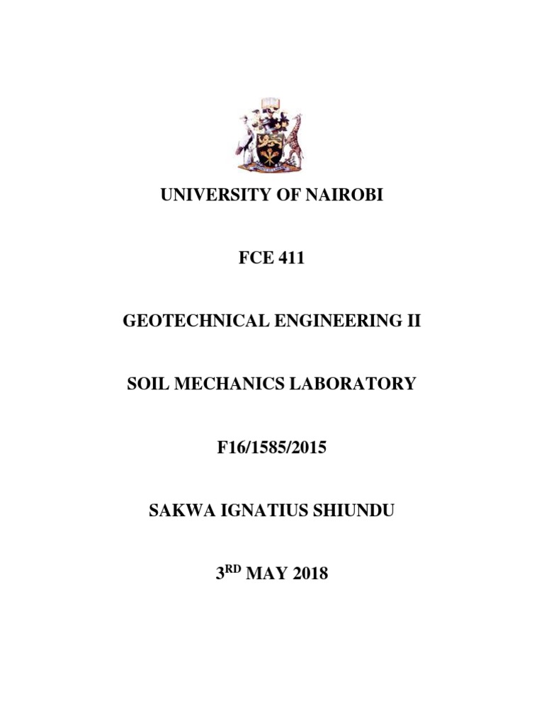 Year 4 Geotechnical-Engineering Lab Report | PDF | Observational Error | Porosity