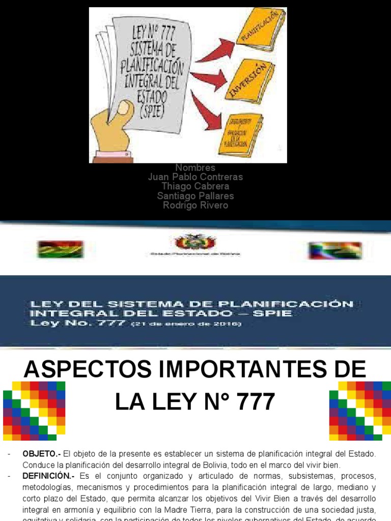 Ley 777 - Análisis | PDF | Planificación
