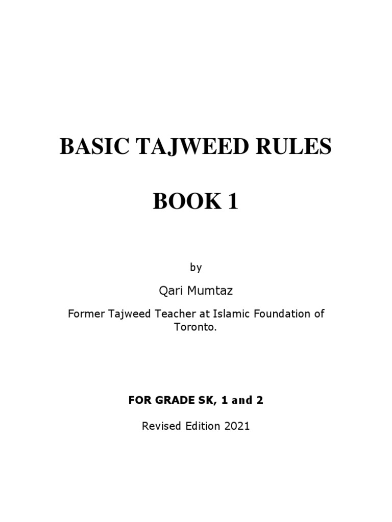 Basic Tajweed Rules For Grade sk12 | PDF | Quran | Islam