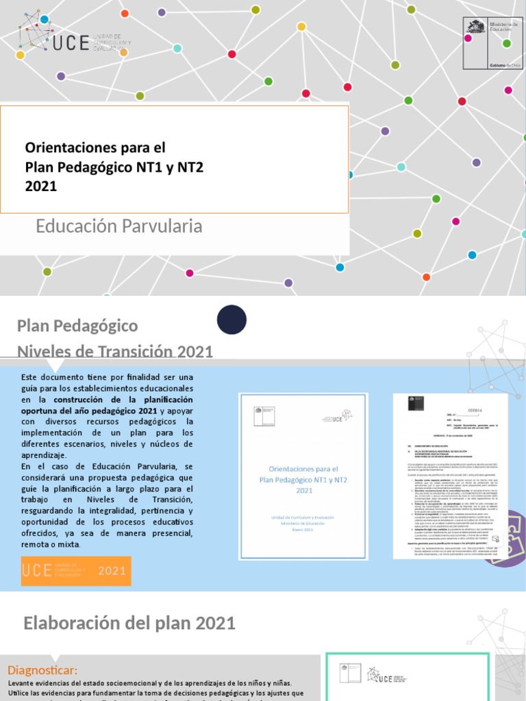 Orientaciones para El Plan Pedagógico NT1 y NT2 | PDF | Aprendizaje | Evaluación